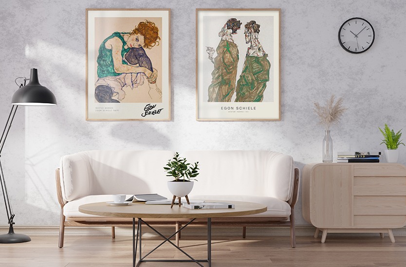 Moa (Special Edition Female Portrait) - Egon Schiele | Reproducties van ...